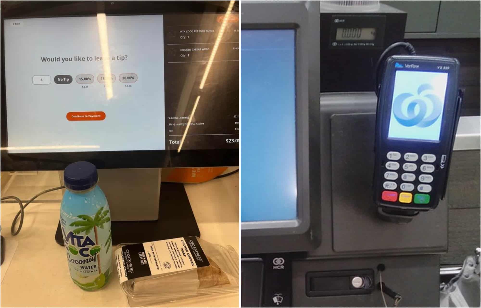Shopper furious after self-checkout machine asks for 20 per cent tip