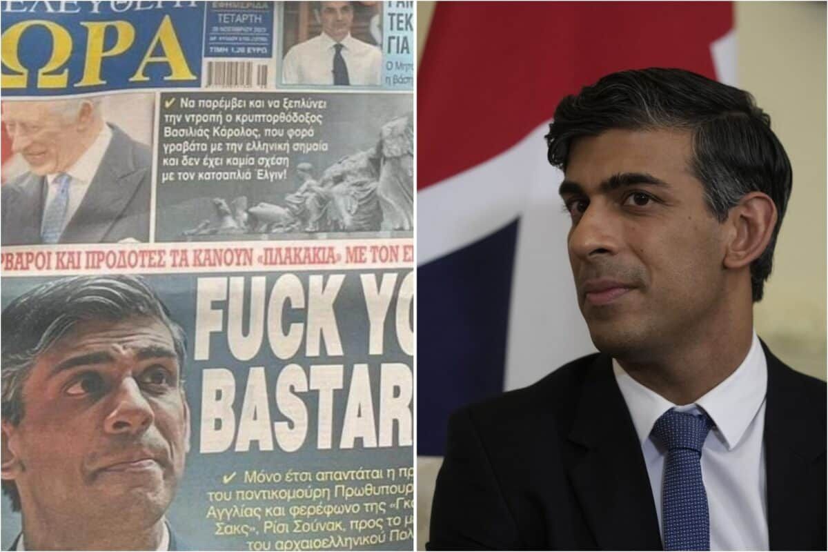 Greek newspaper reacts to Sunak's Elgin Marbles snub