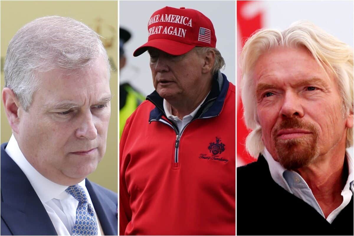 Sex tapes filmed of Duke of York and Richard Branson