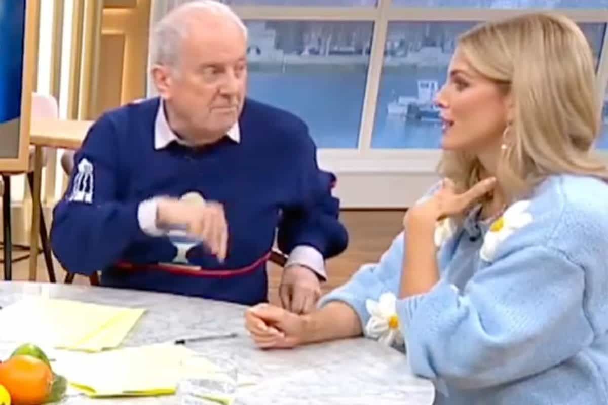 Ashley James clashes with Gyles Brandreth