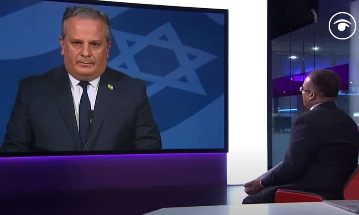 Israeli spokesman cut off during intense interview with Guru-Murthy