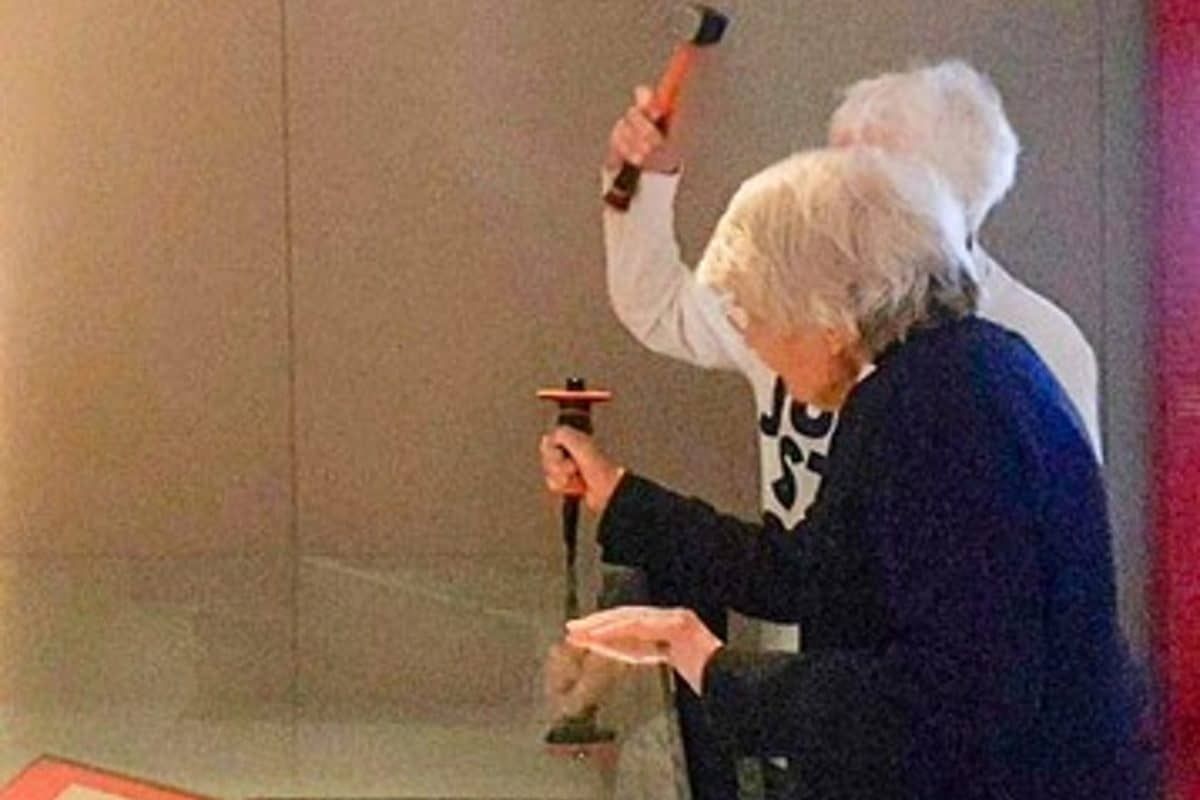 Just Stop Oil protesters smash Magna Carta display case