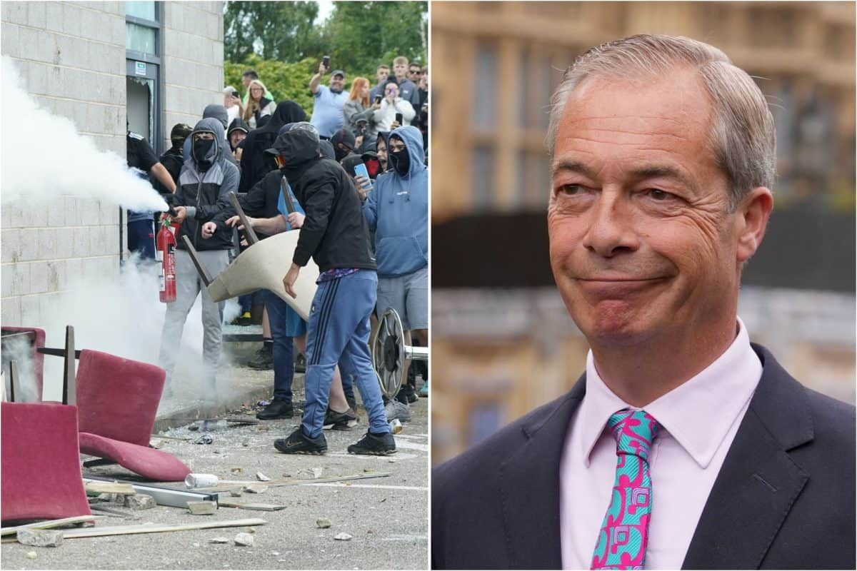 'Farage Riots' trends amid ongoing silence from Reform UK leader