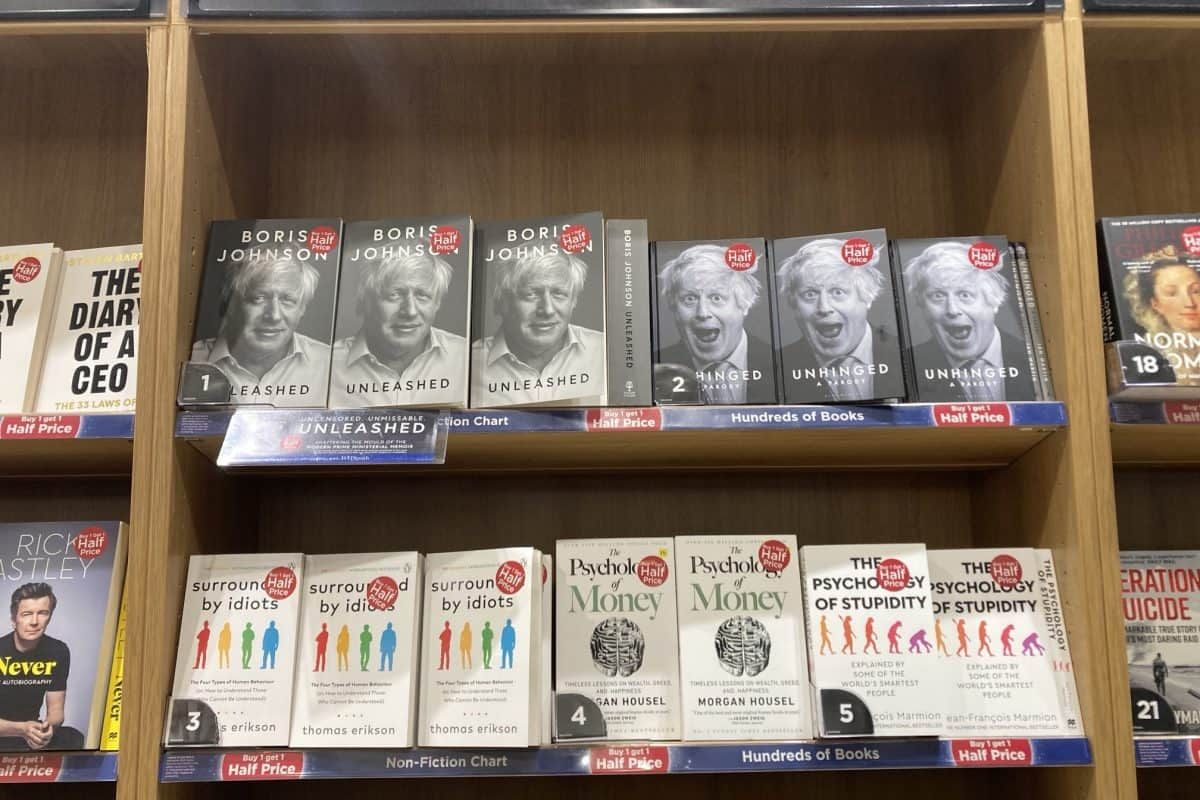 Boris Johnson's book is being upstaged on store shelves by a parody version